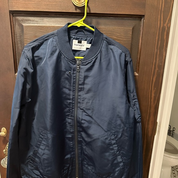 Topman | Jackets & Coats | Topman Navy Bomber Jacket | Poshmark